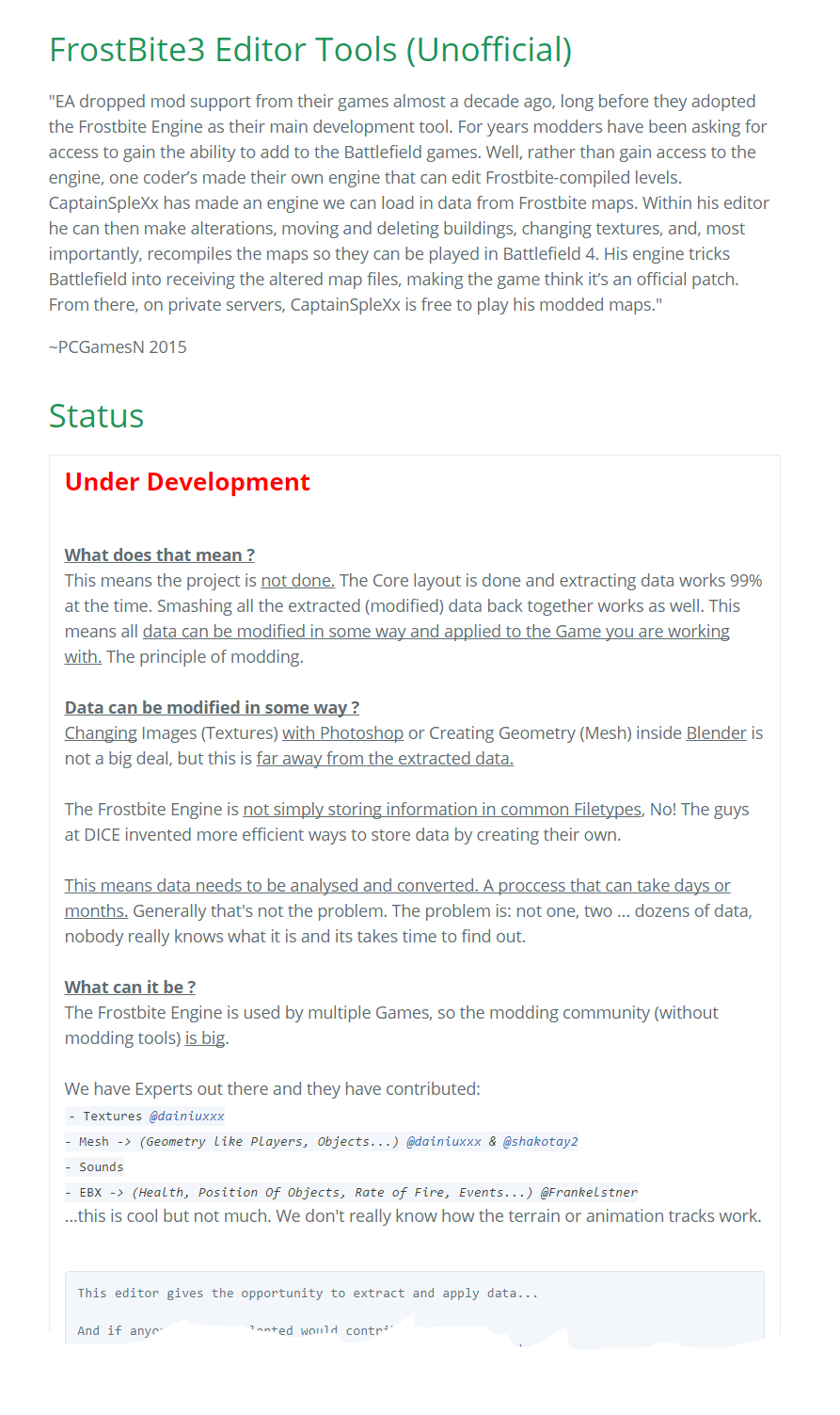 GitHub - GreyDynamics/Frostbite3_Editor: Discontinued